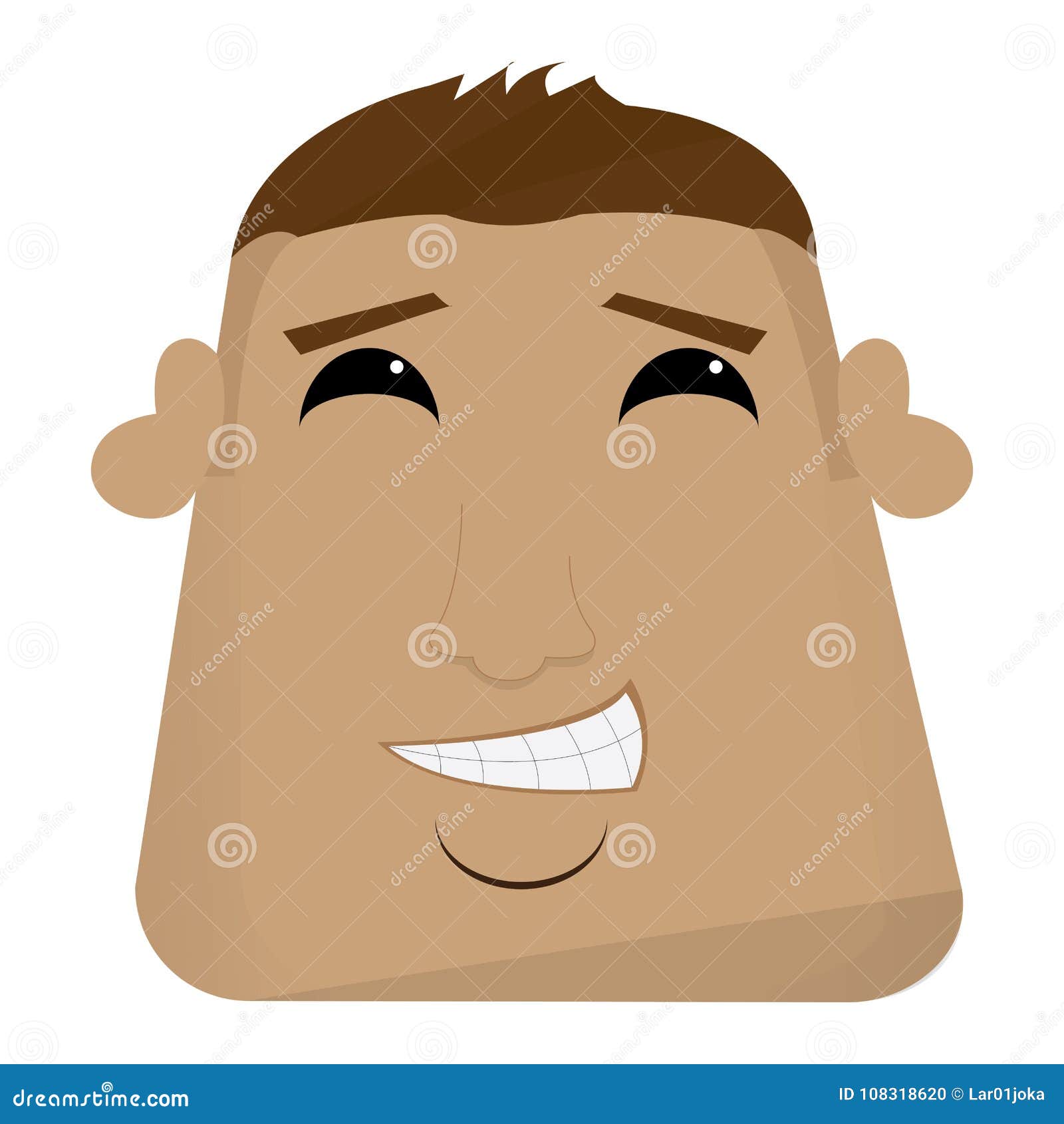 Happy man avatar stock vector. Illustration of avatar - 108318620