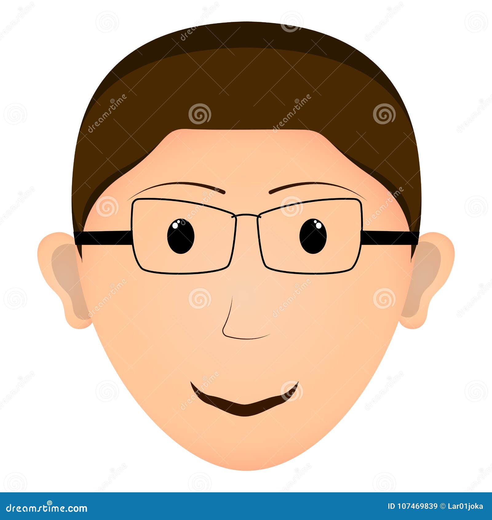 Happy man avatar stock vector. Illustration of manager - 107469839