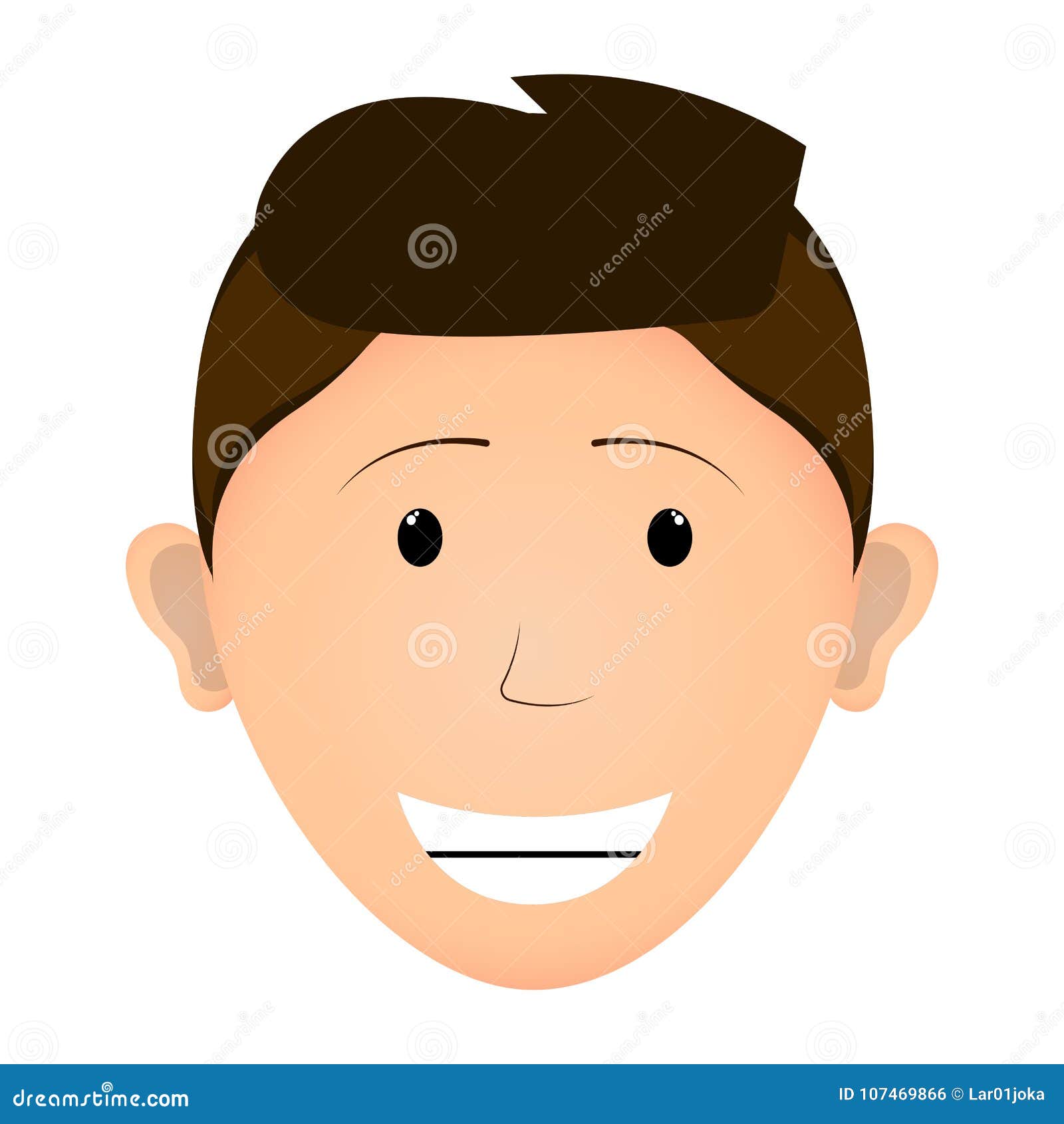 Happy man avatar stock vector. Illustration of hipster - 107469866