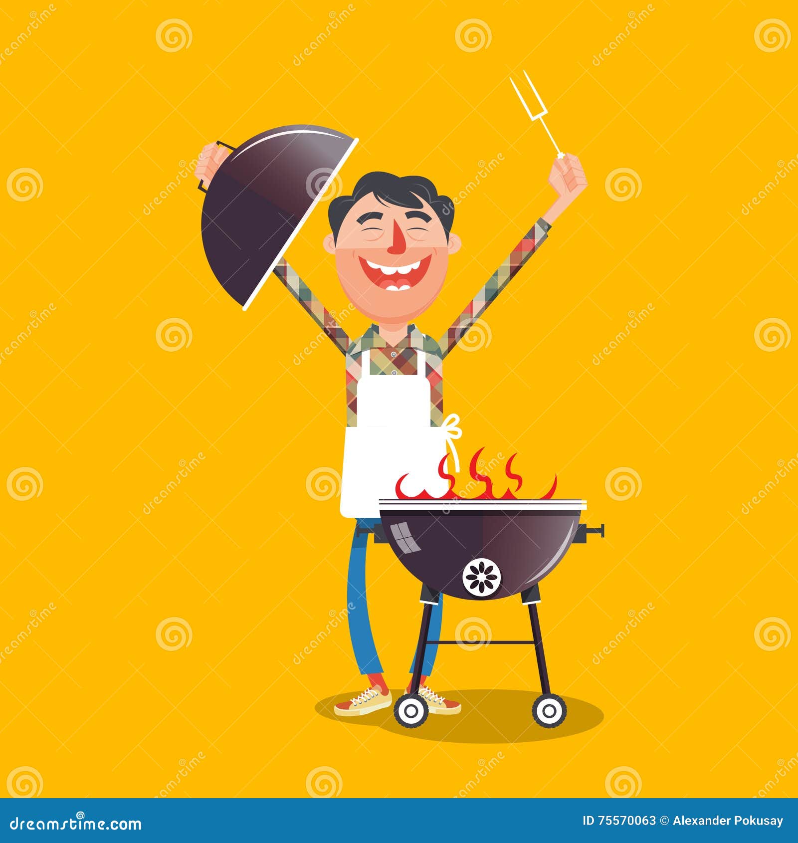 Cartoon Man Barbecue Stock Illustrations – 1,735 Cartoon Man Barbecue ...