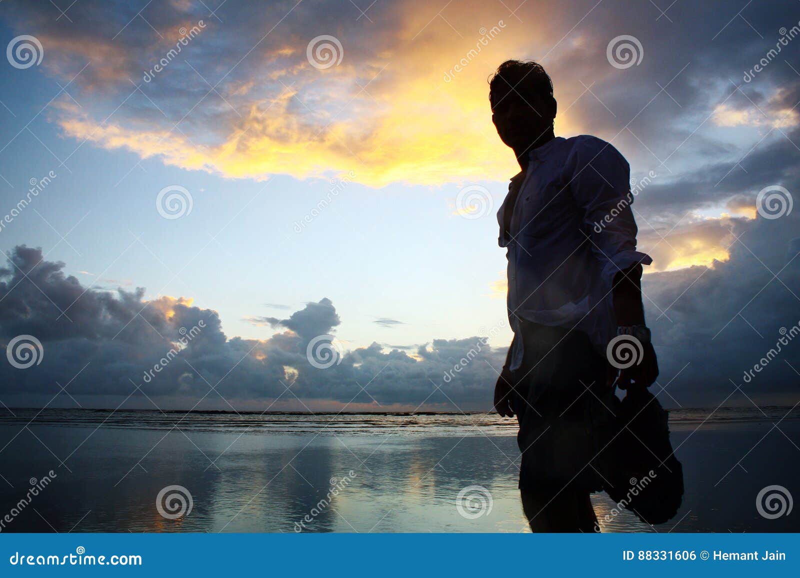 Happy man at beach stock photo. Image of beach, leisure - 88331606