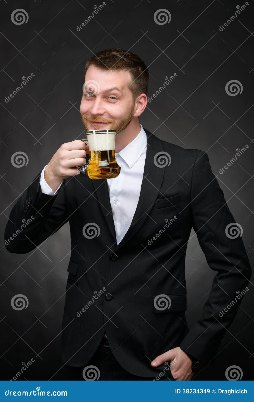 Fat Man Holding Beer, Chips And Tv Remote Stock Photography ...