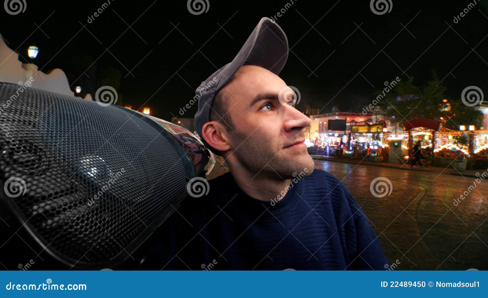 Happy man with boombox stock photo. Image of person, excitemant - 22489450