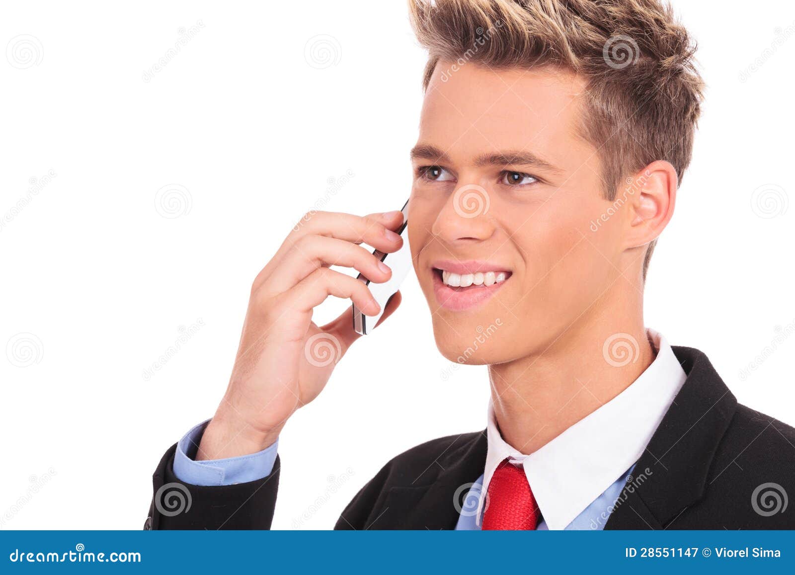Happy Man Calling with His Smartphone Stock Image - Image of director ...
