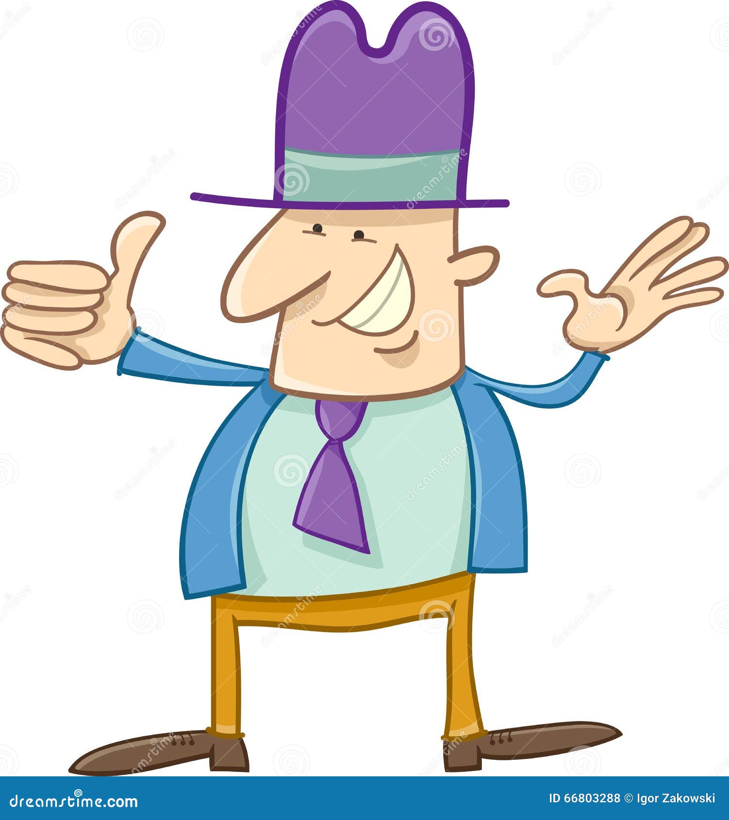 Happy Man Cartoon Character Stock Vector - Illustration of funny ...