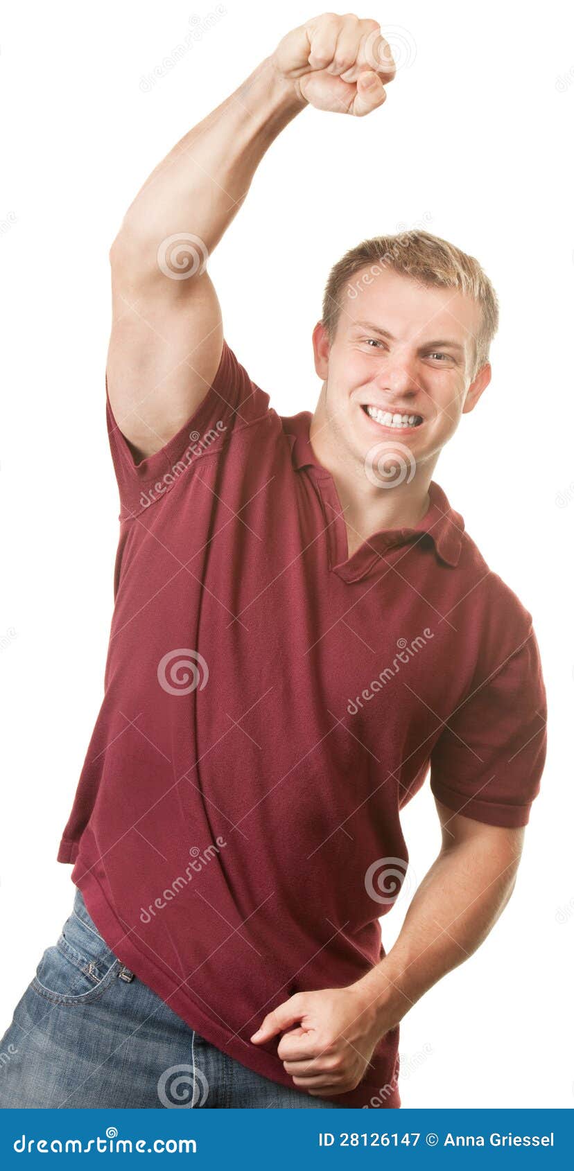 Happy Man Celebrating stock image. Image of mood, attractive - 28126147