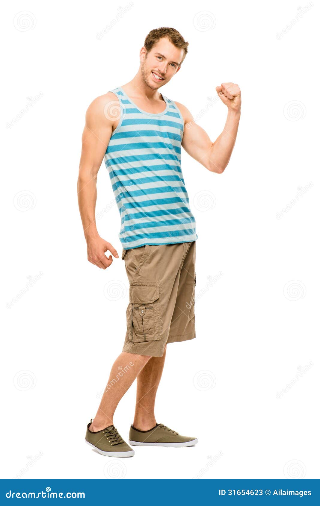 Happy Man Celebrating Arms Up Success Stock Image - Image of bright ...