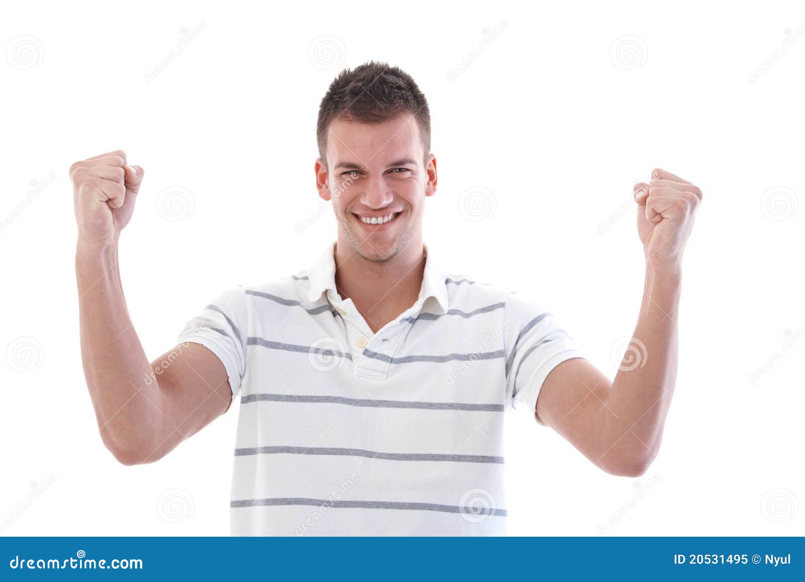 Man Clenching Fists Stock Photography | CartoonDealer.com #30984872