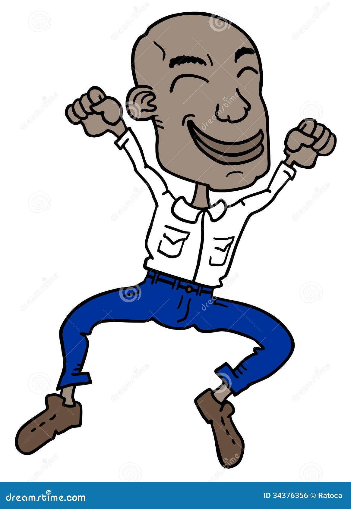 Happy man stock vector. Illustration of youth, style - 34376356