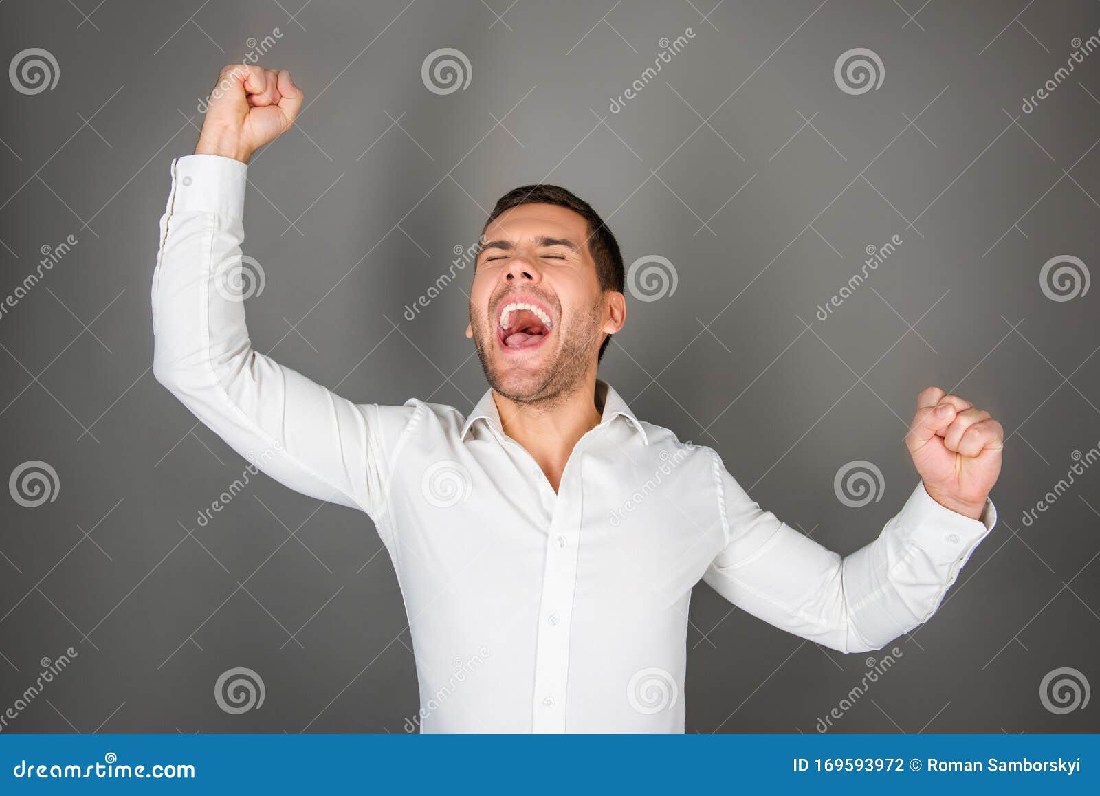 A Happy Man with Delightful Expression of His Face Stock Photo - Image ...