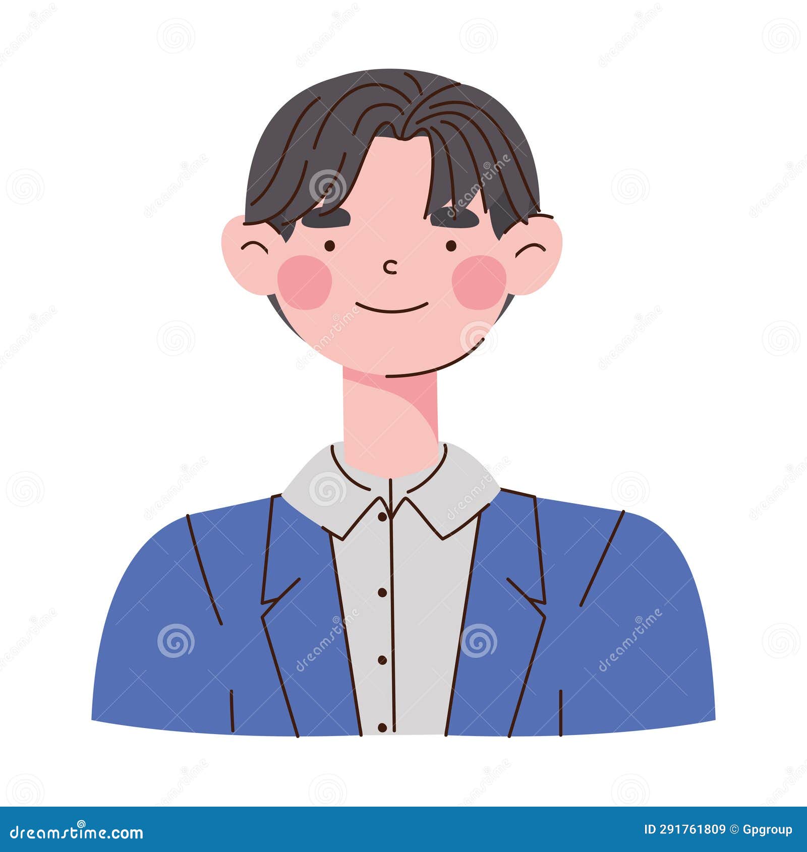 Happy man design stock illustration. Illustration of portrait - 291761809