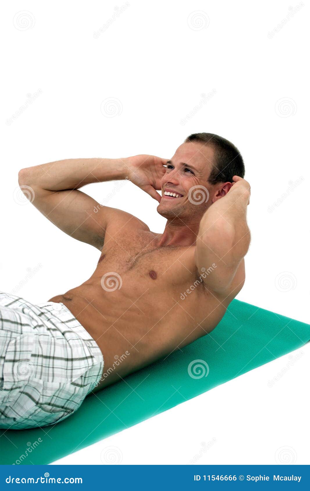 Happy man doing situps stock photo. Image of adult, athlete - 11546666