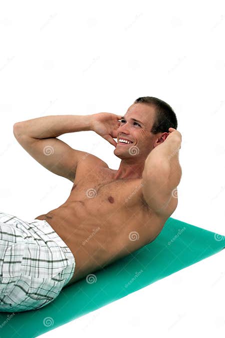 Happy man doing situps stock photo. Image of adult, athlete - 11546666
