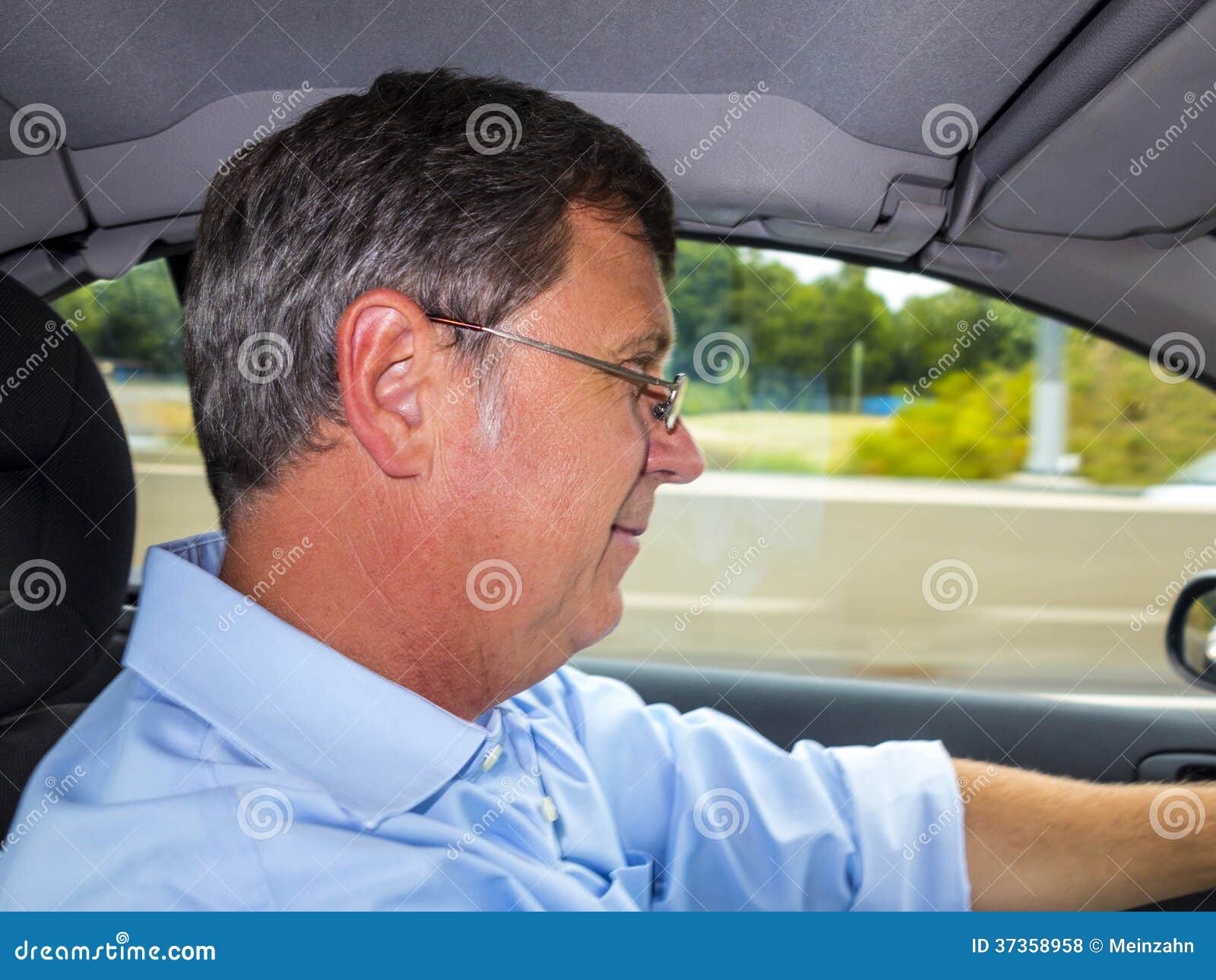 Happy man driving stock photo. Image of street, freedom - 37358958
