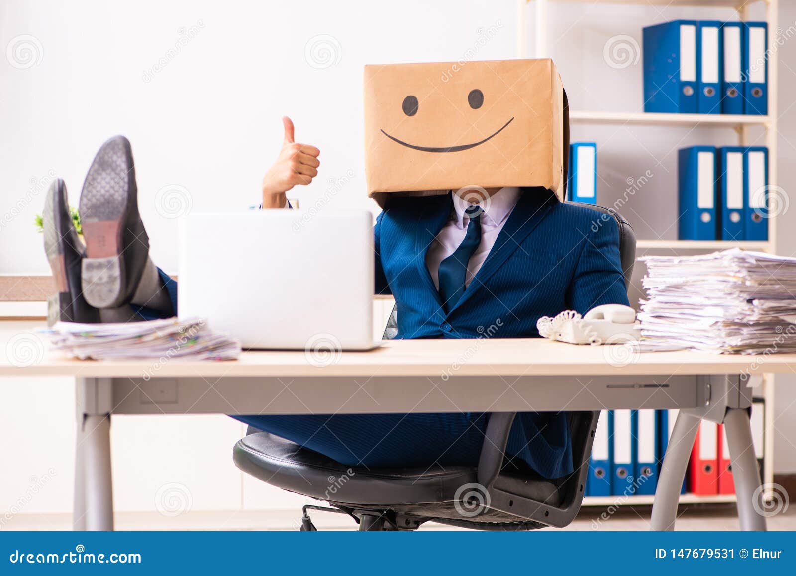 Happy Employee Wearing Lab Coat While Handling Sterile Wipes Royalty ...