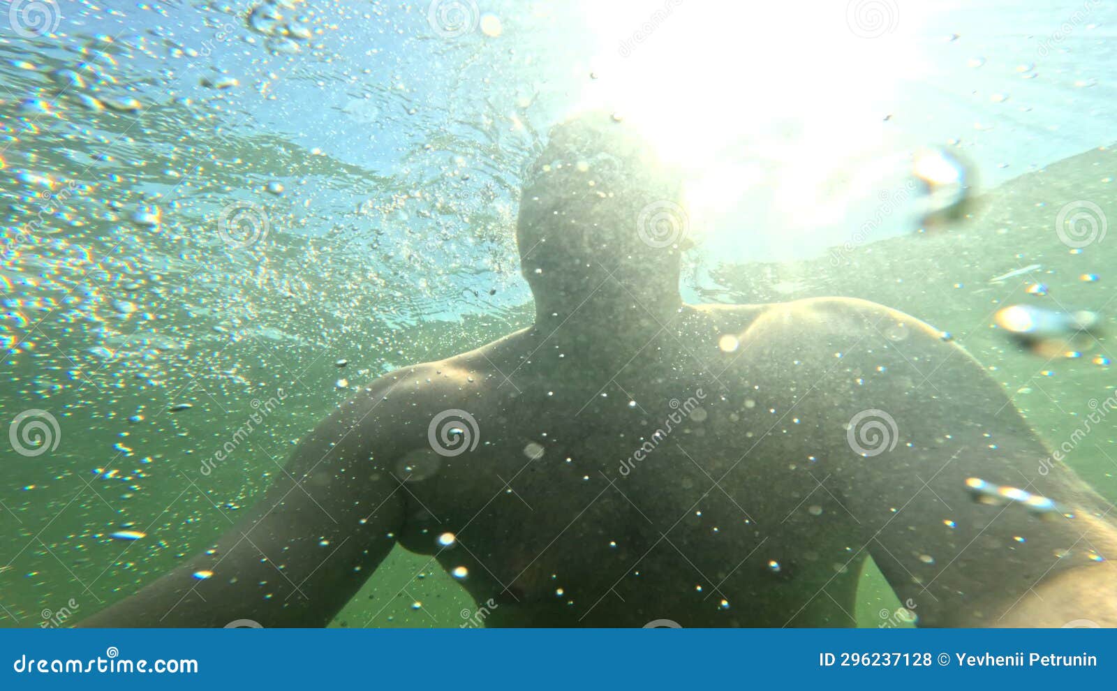 Happy Man Floating Underwater Stock Footage - Video of people, smile ...