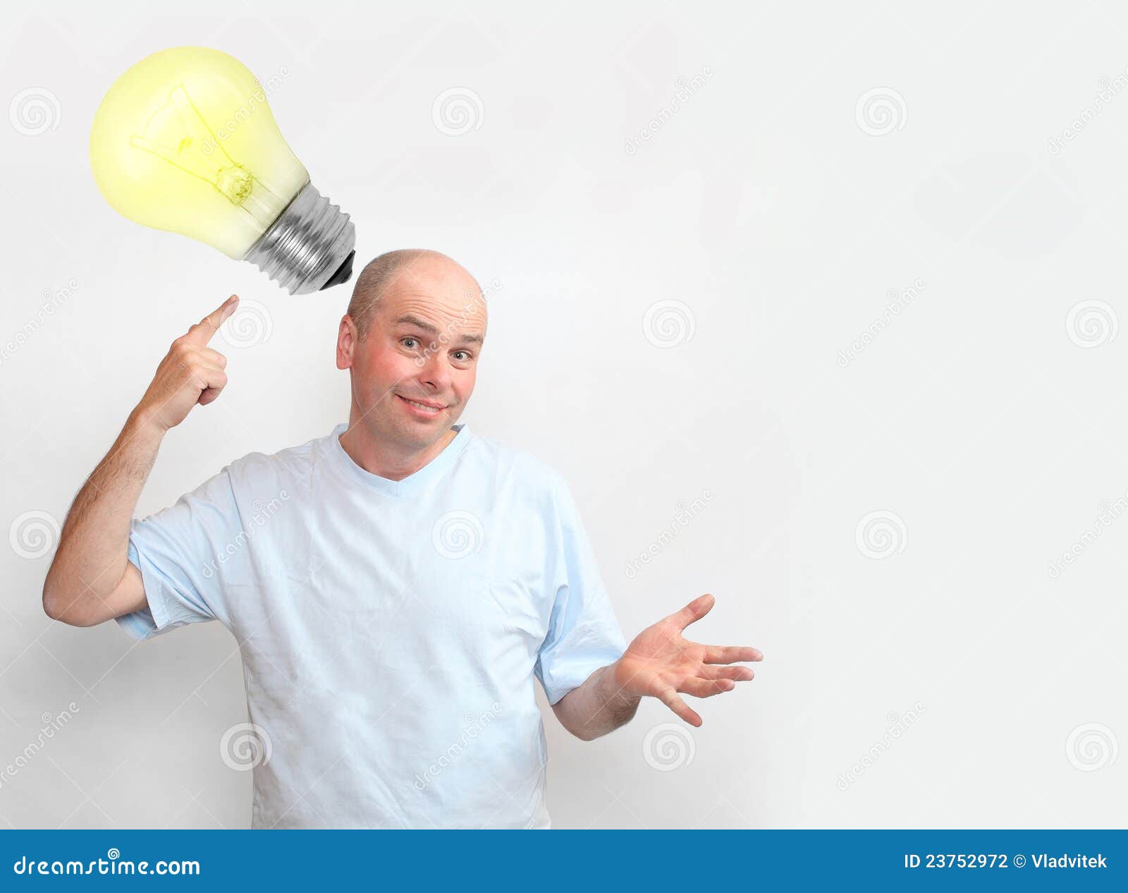 Happy Man with His Idea or Solution. Stock Photo - Image of business ...