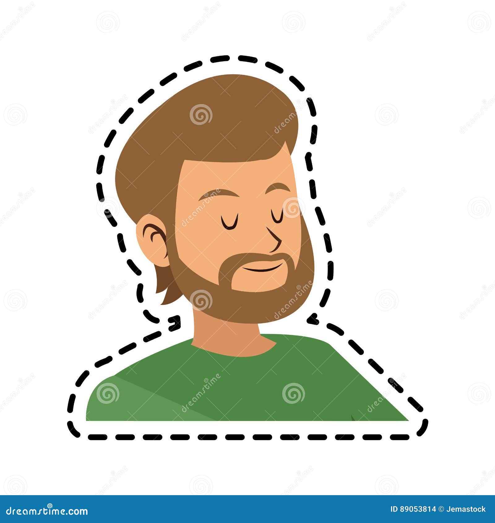 Happy man icon image stock illustration. Illustration of portrait ...