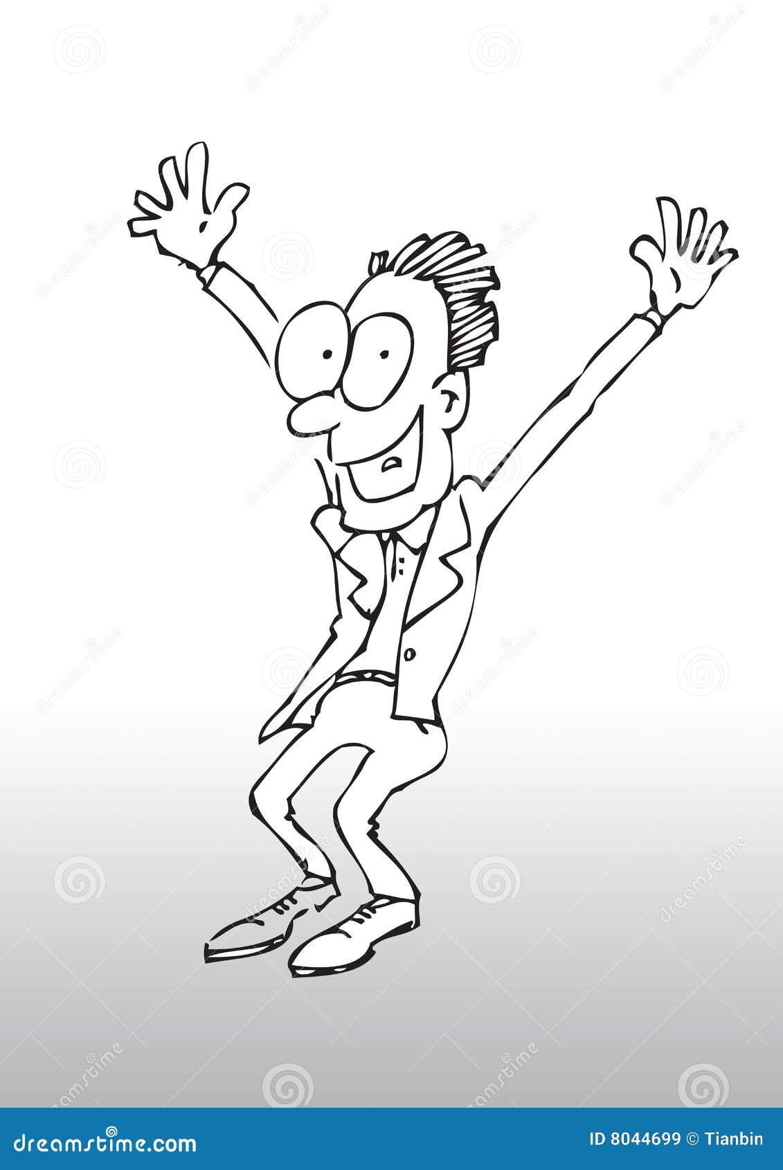 Happy man illustration stock vector. Illustration of drawing - 8044699