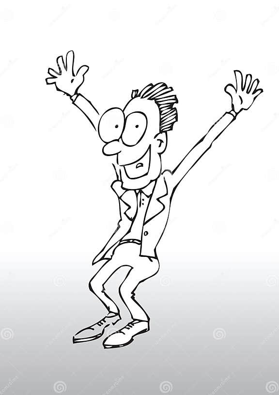 Happy man illustration stock vector. Illustration of drawing - 8044699