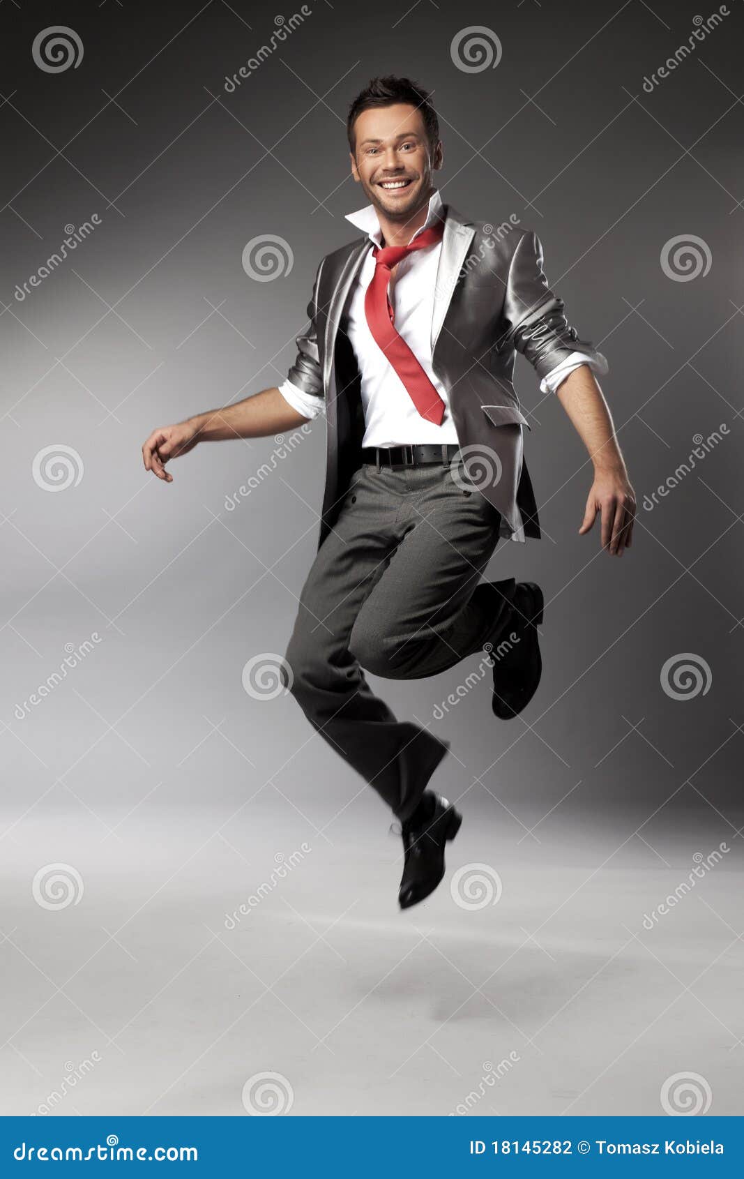 Happy man jumping stock photo. Image of person, energy - 18145282