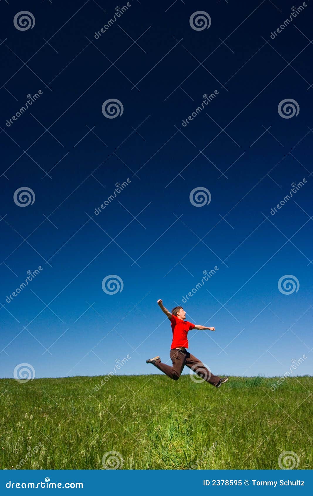 Happy man jumping stock image. Image of jump, expressing - 2378595