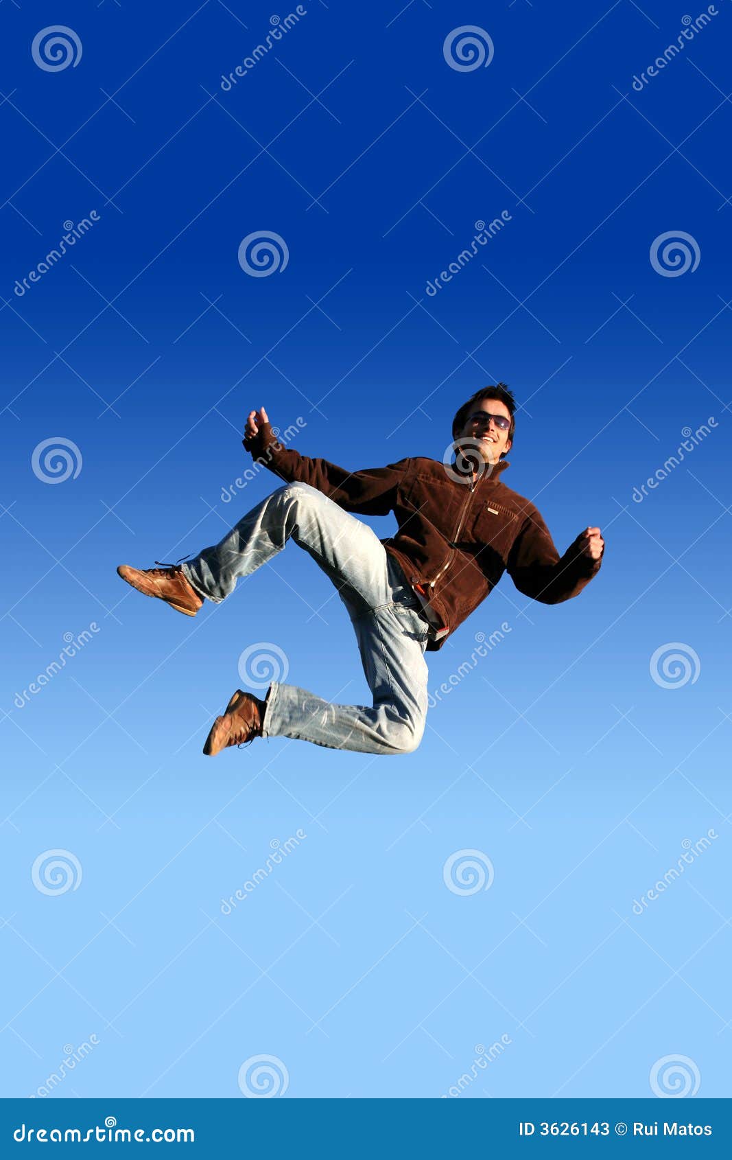 Happy man jumping stock image. Image of cute, happiness - 3626143