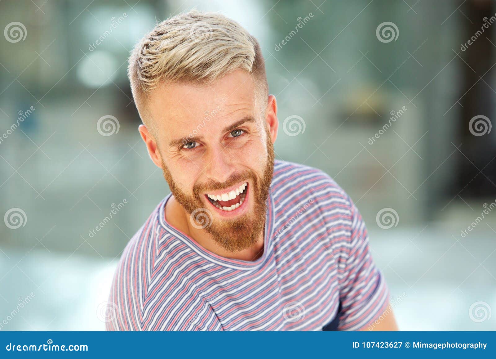 Happy man laughing stock image. Image of handsome, cool - 107423627