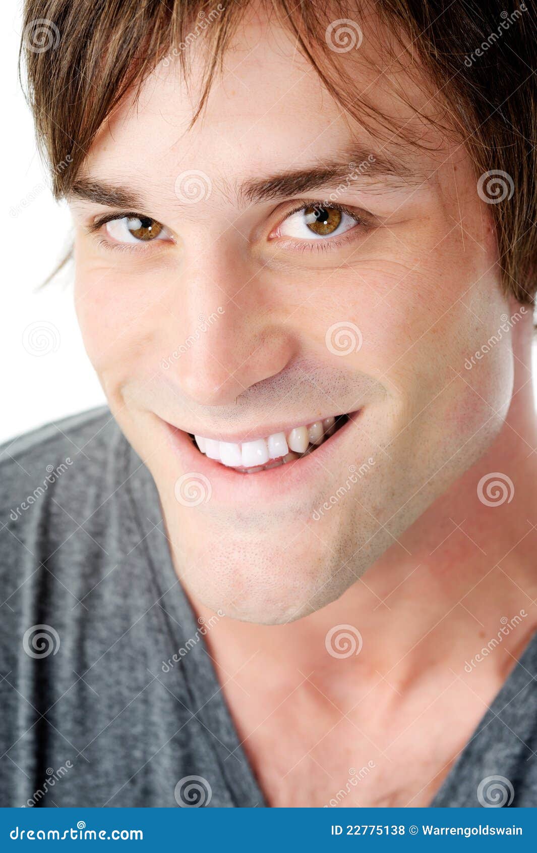 Happy man looks upward stock photo. Image of background - 22775138
