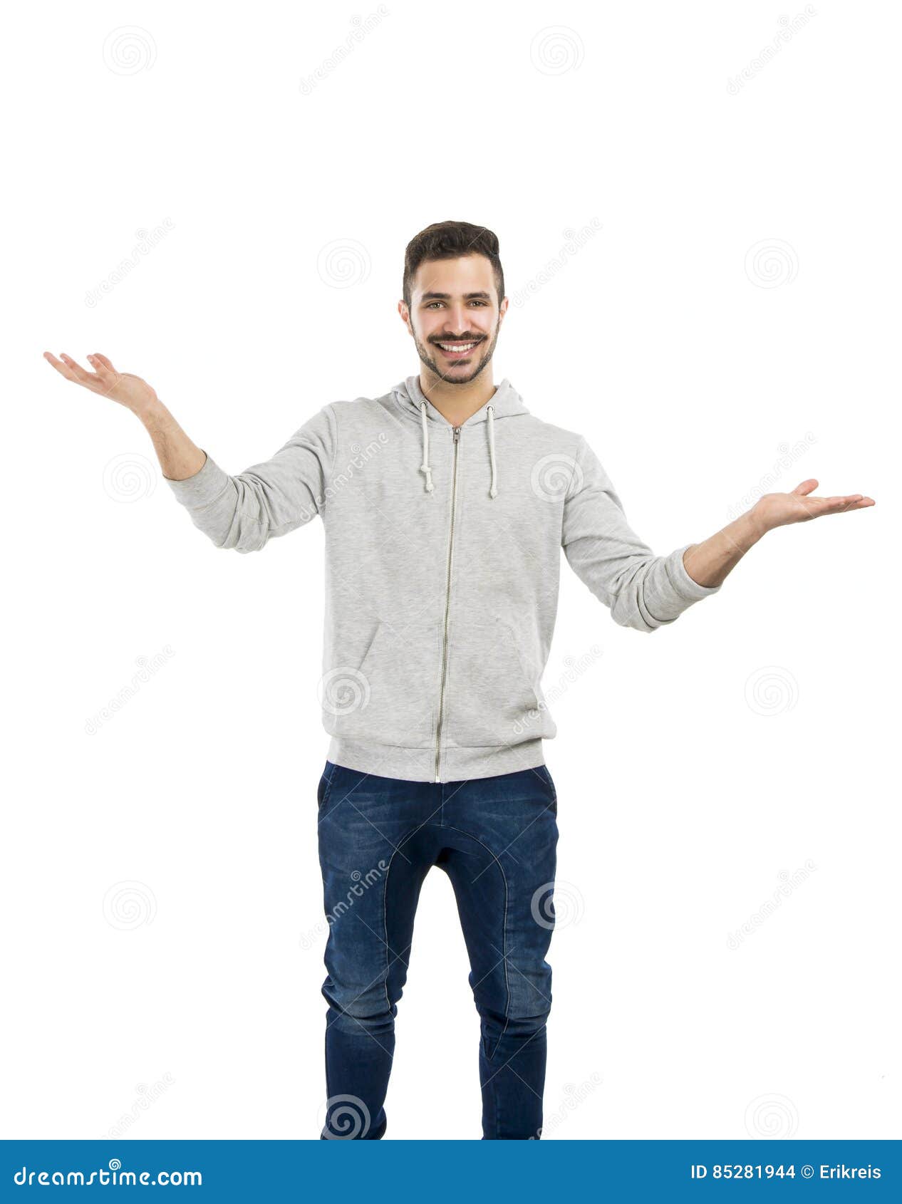 Happy Man Making a Presentation Stock Photo - Image of adult, cheerful ...