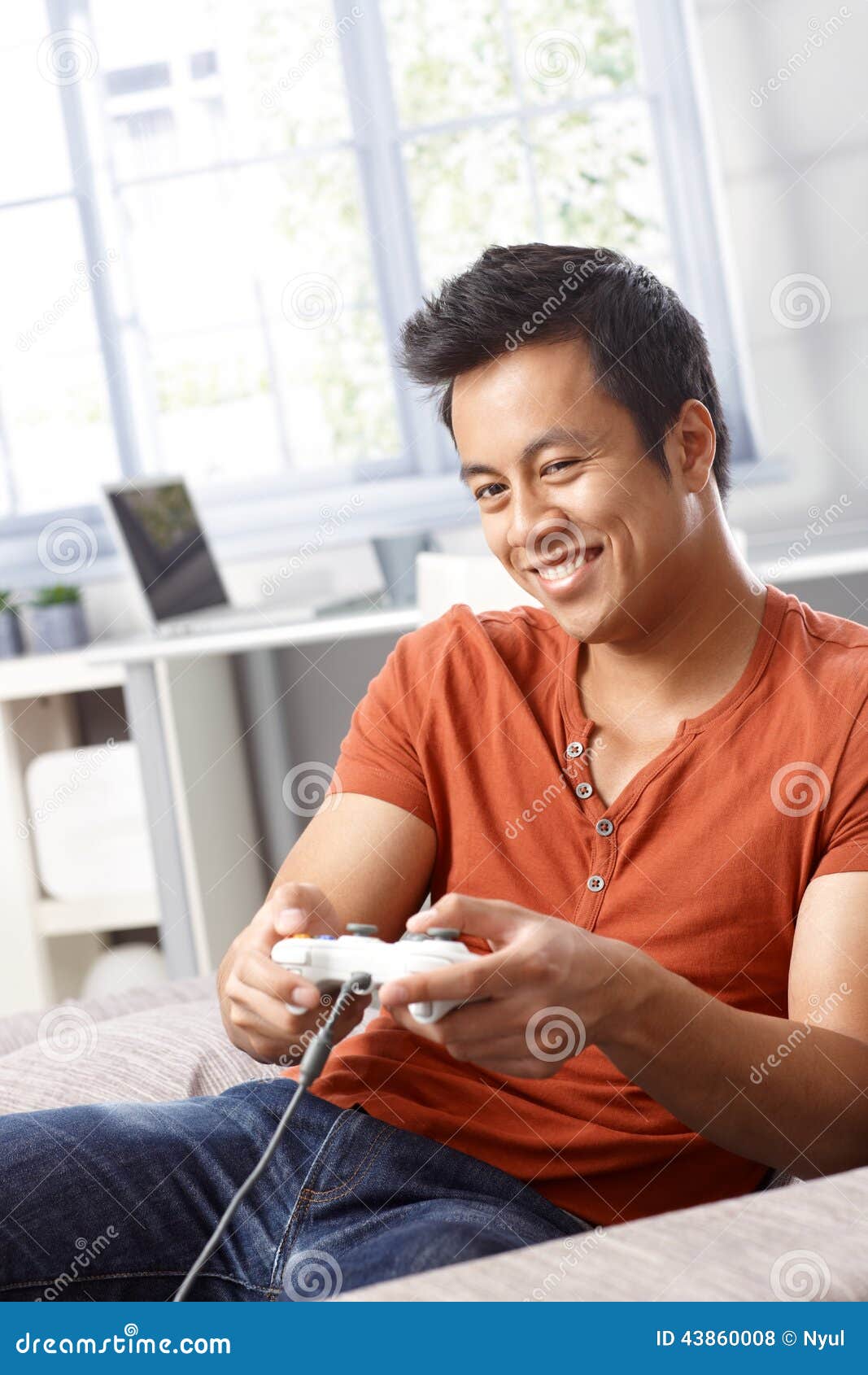 Happy Man Playing Video Game Stock Photo - Image of control, games ...