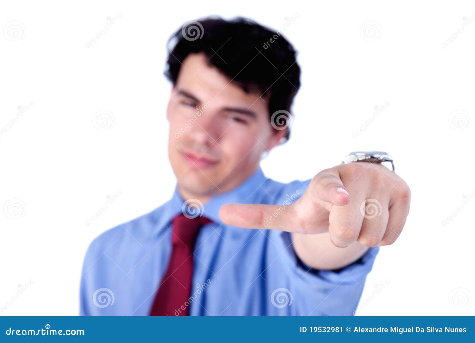 Happy man pointing stock image. Image of point, portrait - 19532981