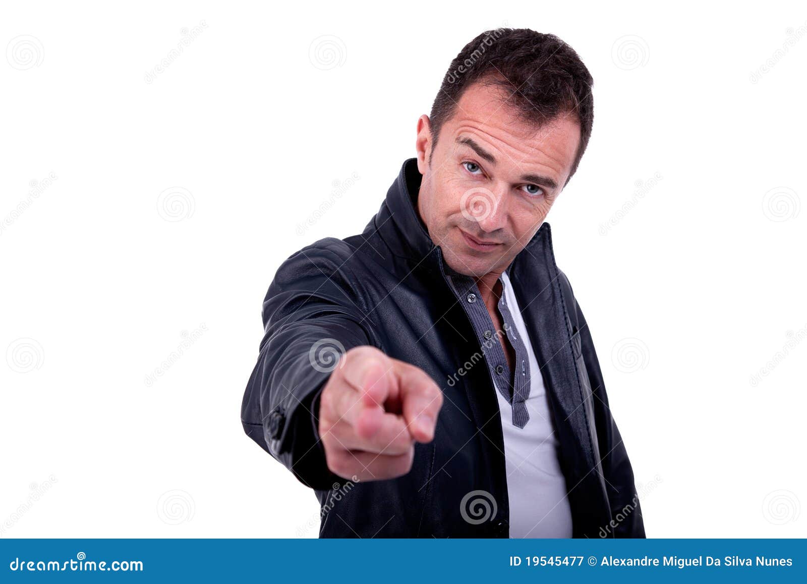 Happy man pointing stock image. Image of pointing, person - 19545477