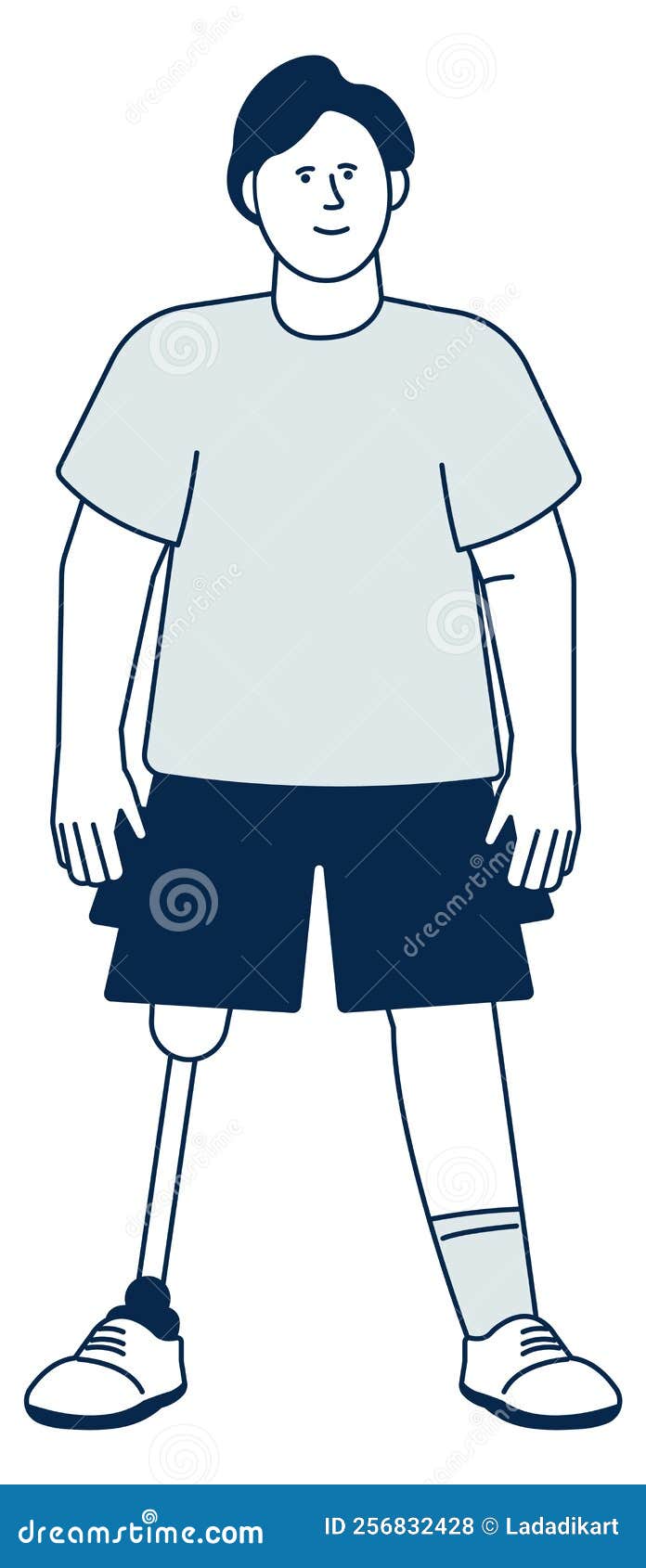 Prosthetic Leg For Amputee Cartoon Vector | CartoonDealer.com #104801841