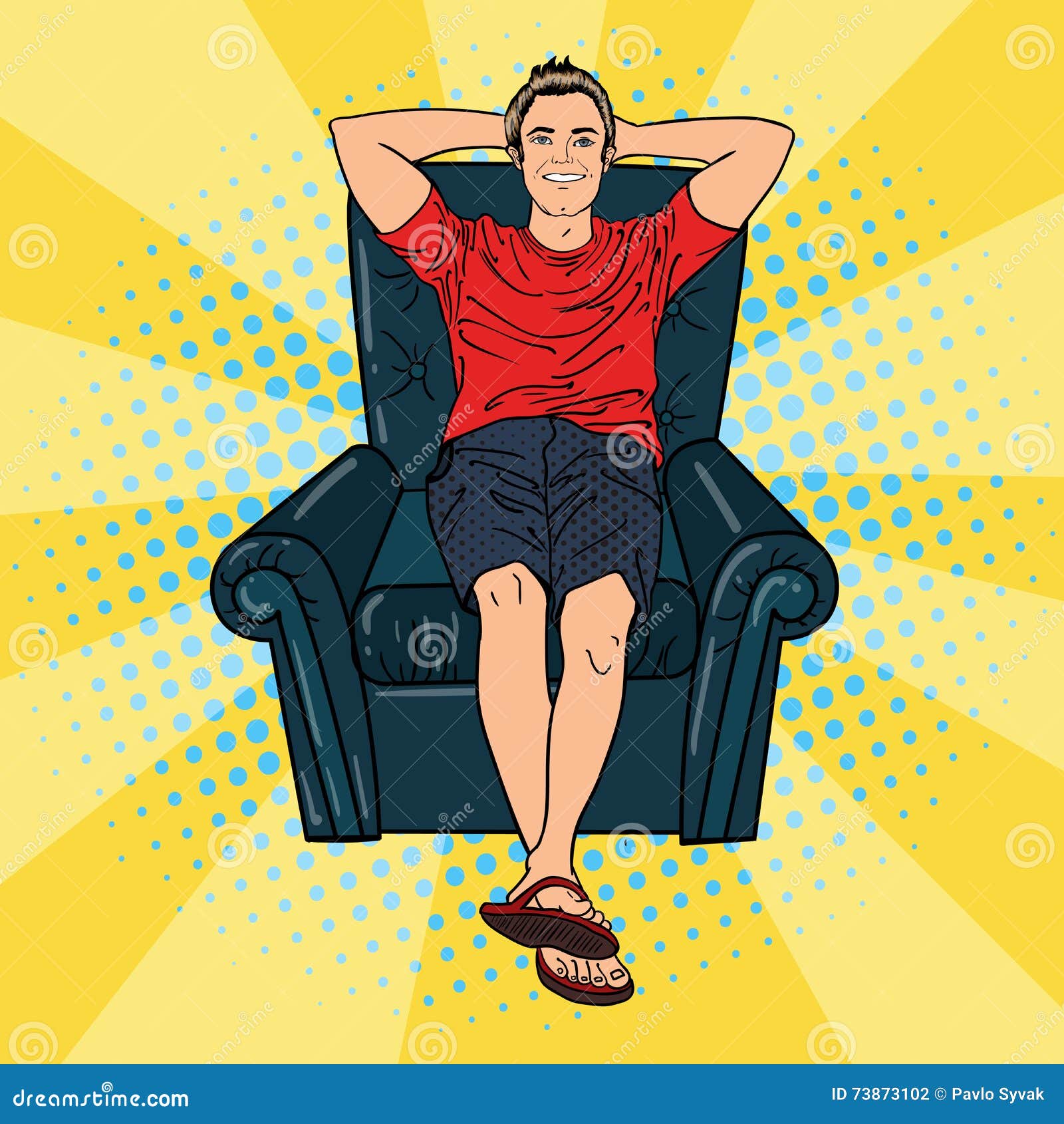 Man Relaxing Chair Vector Stock Illustrations – 1,751 Man Relaxing ...