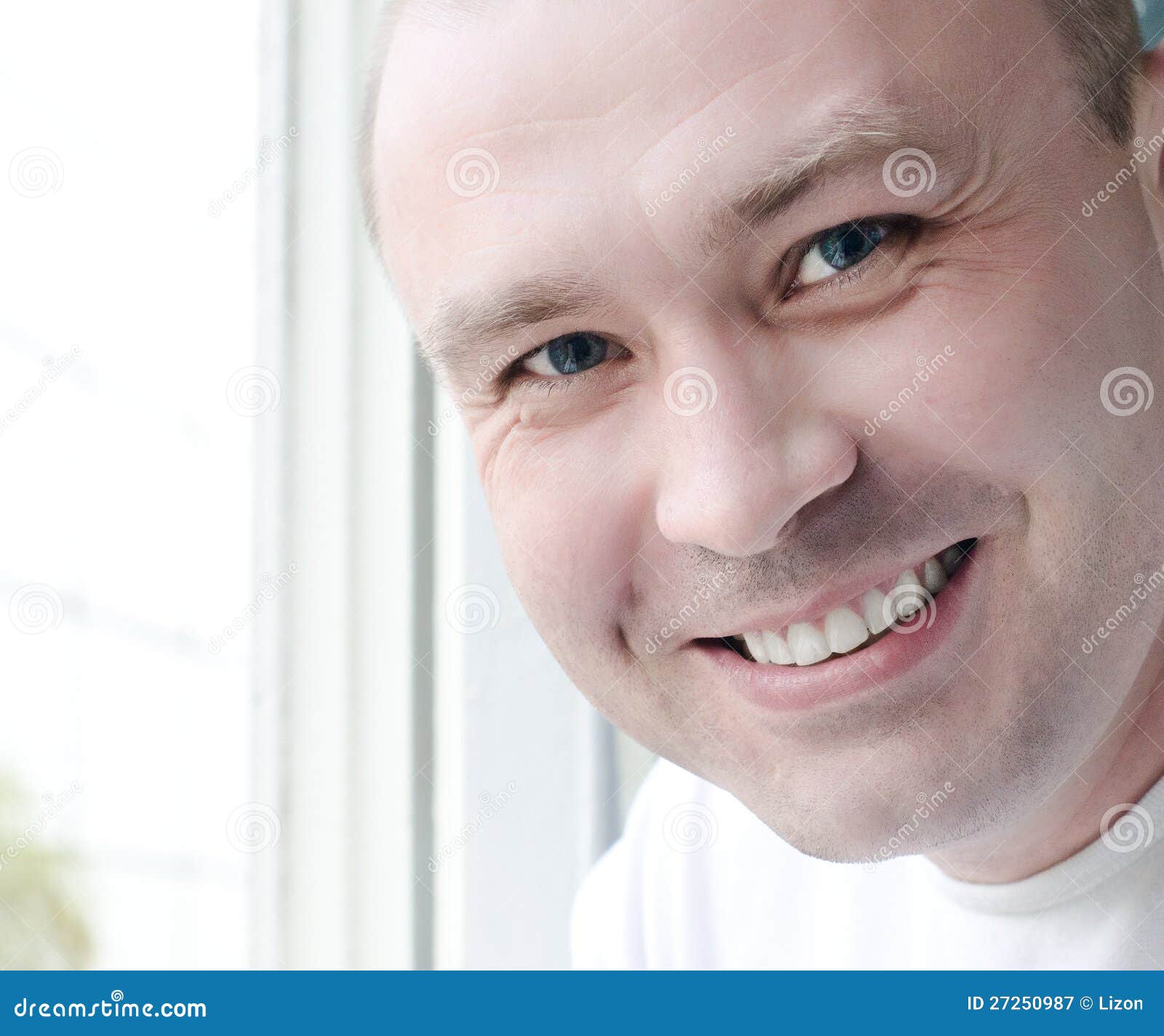 Happy Man S Smiling Face White Teeth Stock Image - Image of teeth, male ...