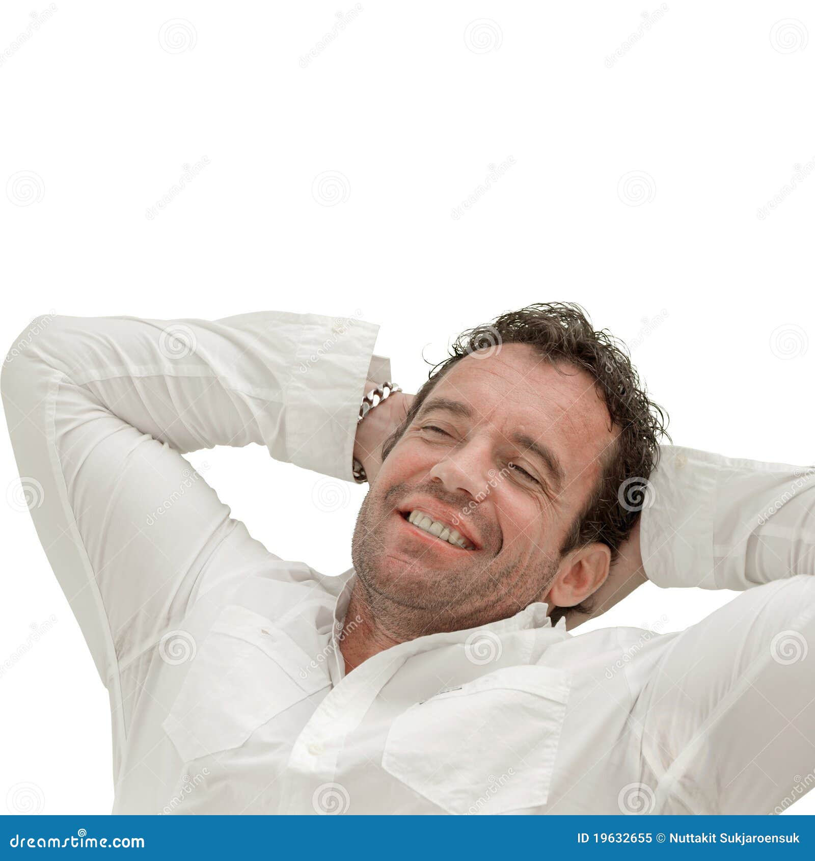 Happy Man Sleeping And Smile Royalty Free Stock Photo - Image: 19632655