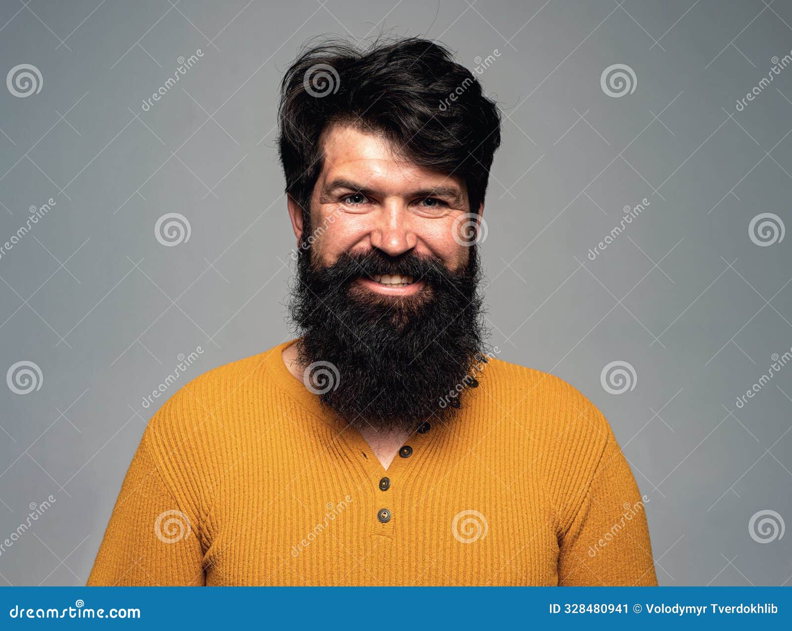 Happy Man Smile Face Handsome Smiling Bearded Guy Positive Human