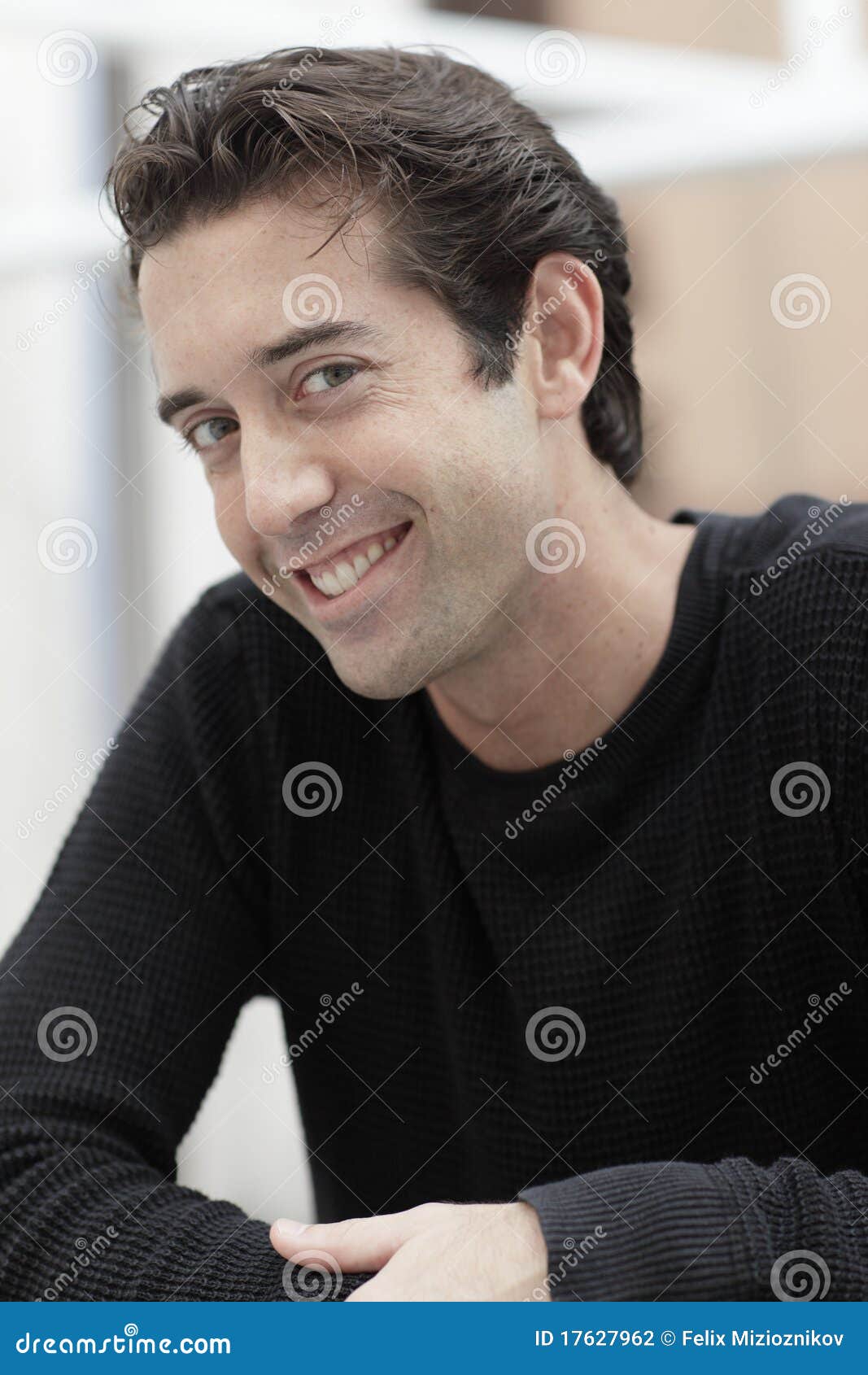 Happy man smiling stock photo. Image of hairstyle, composition - 17627962