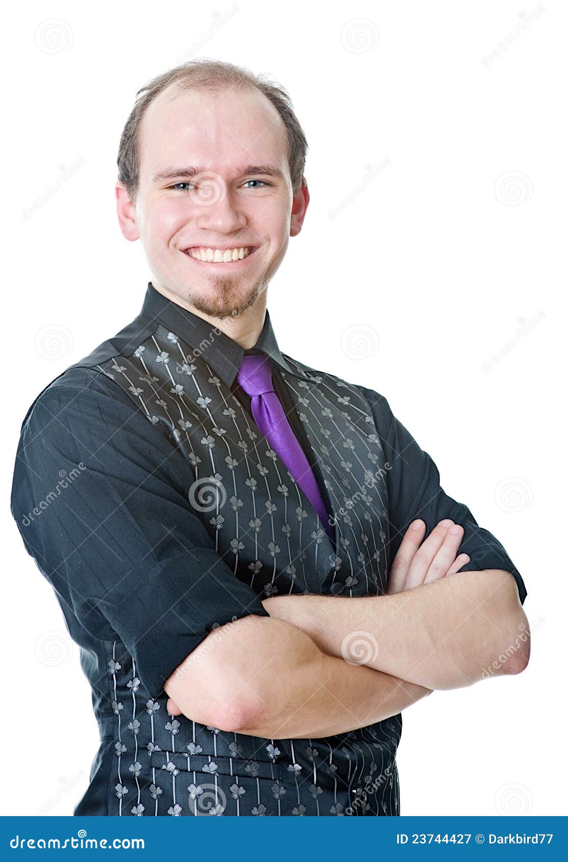 Happy man smiling stock image. Image of face, bald, casual - 23744427