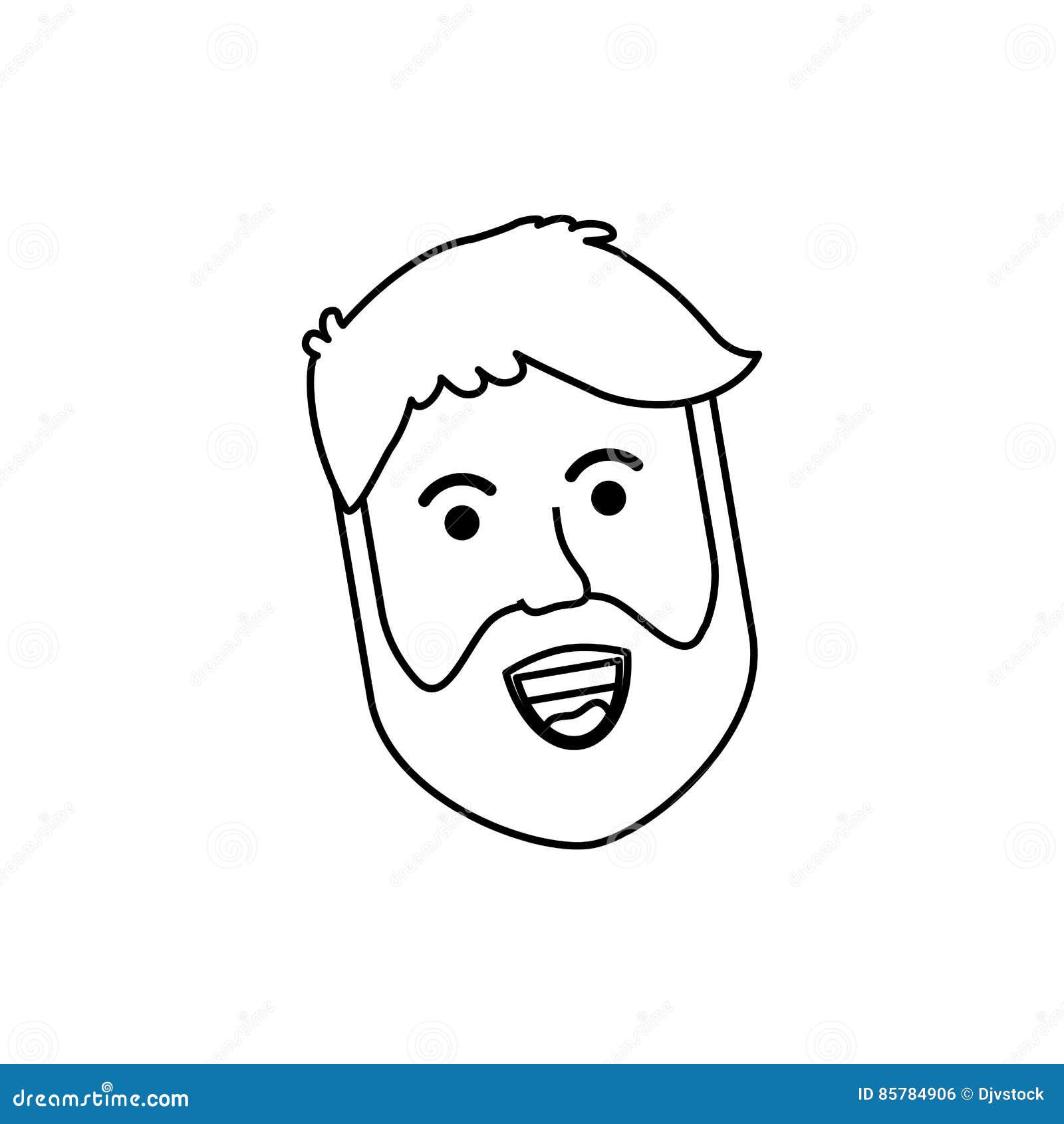 Happy man smiling stock illustration. Illustration of person - 85784906