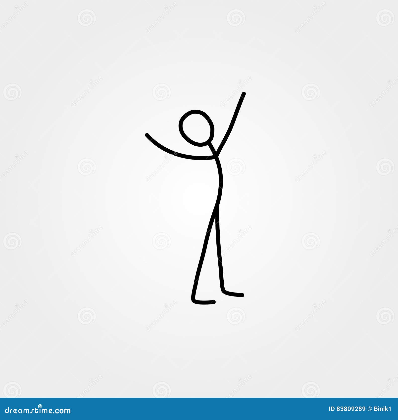 Happy man stick figure stock vector. Illustration of graphic - 83809289