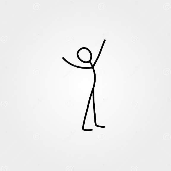 Happy man stick figure stock vector. Illustration of graphic - 83809289