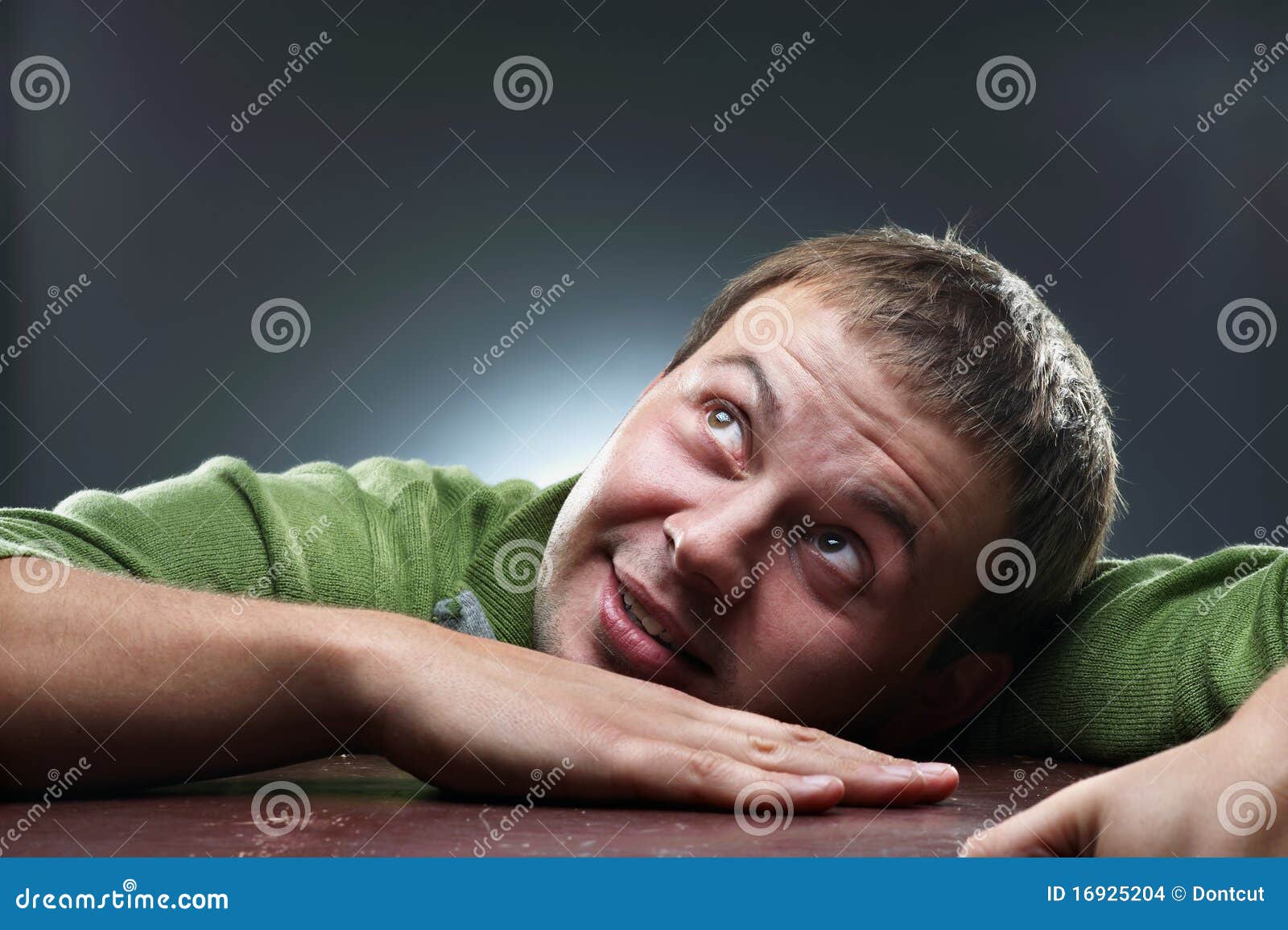 Happy Man Stroke His Suitcase Stock Photo - Image of male, eyes: 16925204