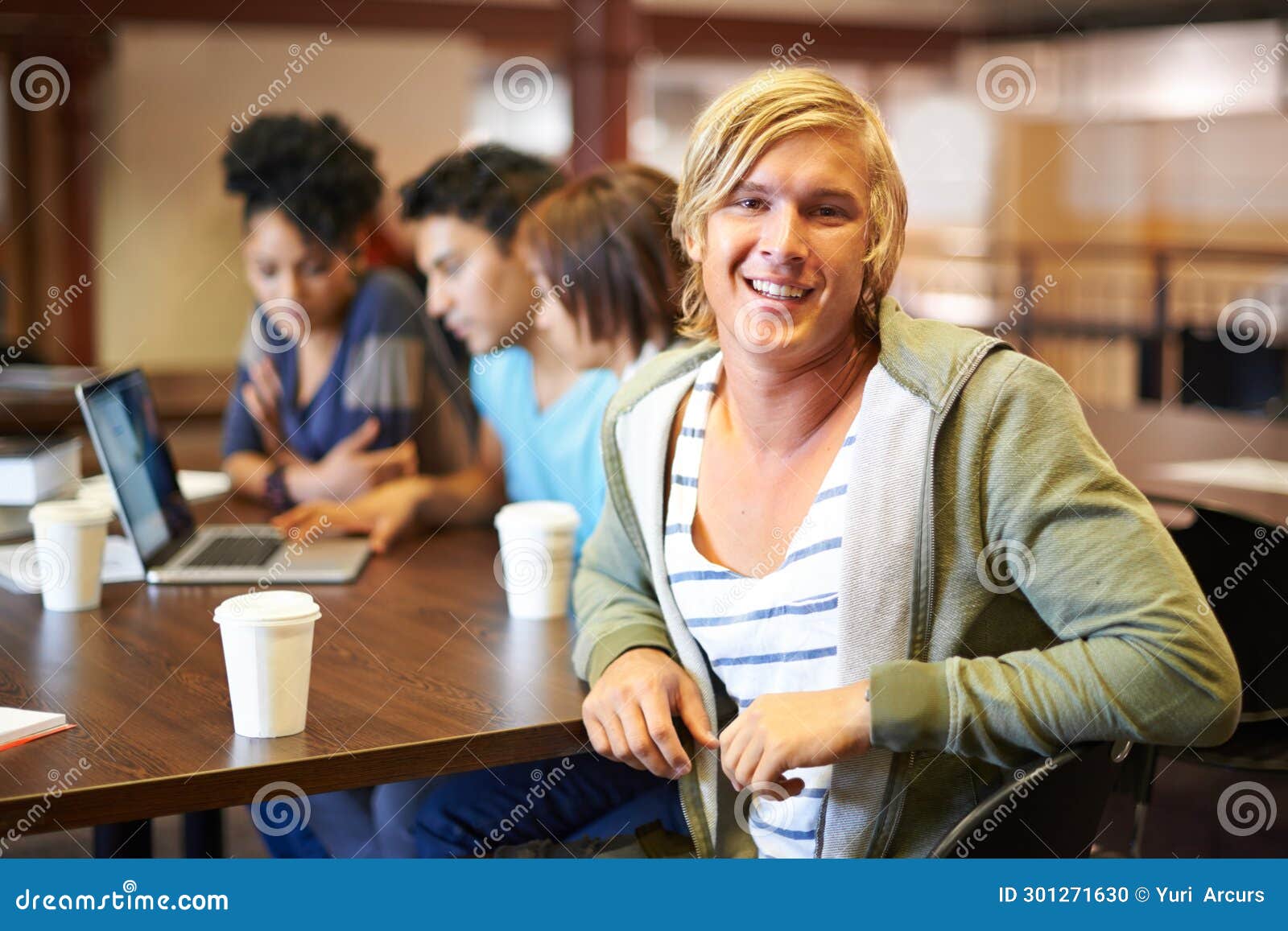 Happy Man, Study Group or Portrait of Students in School, University ...