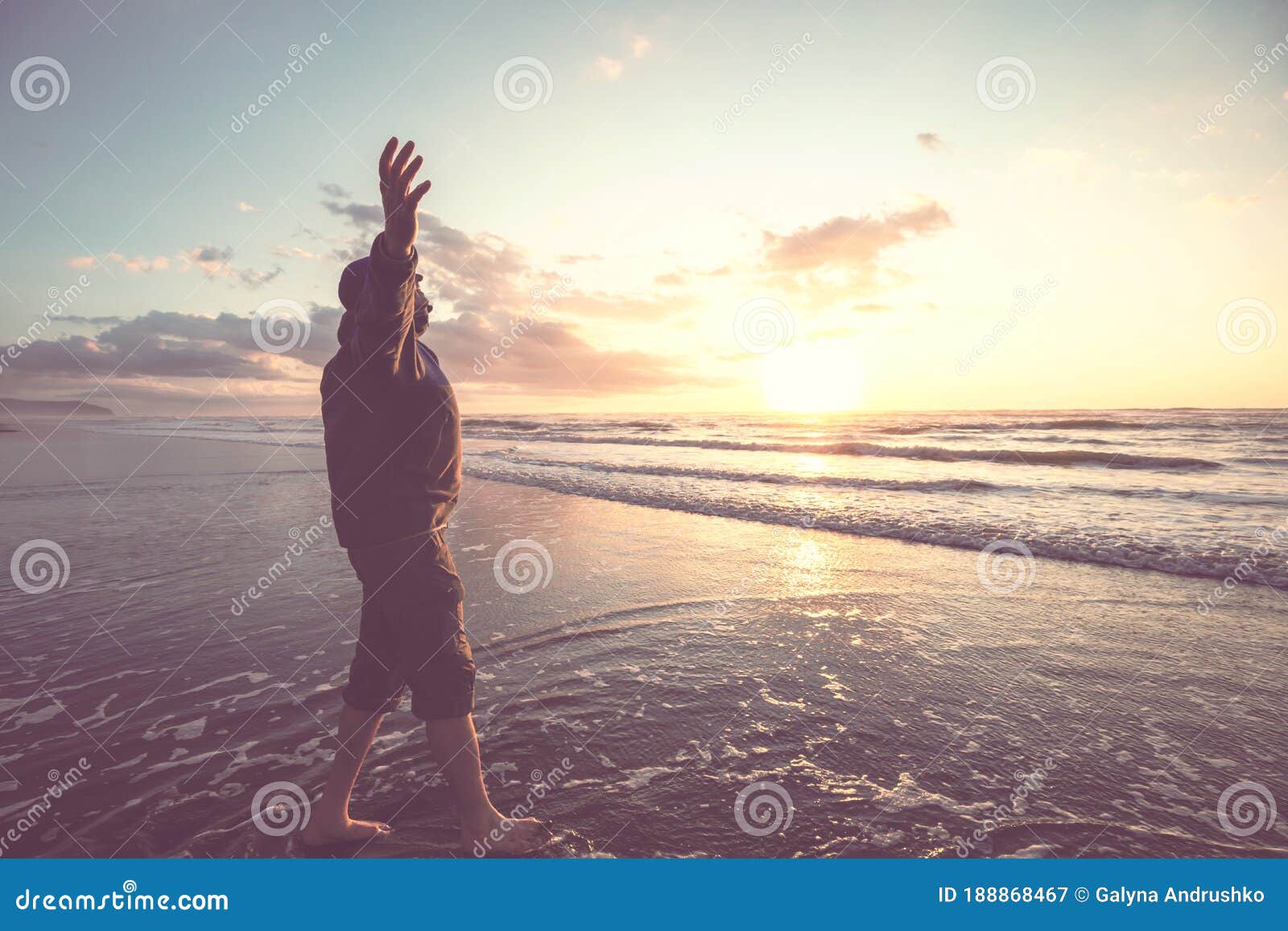 Happy man stock image. Image of coast, recreation, relaxation - 188868467