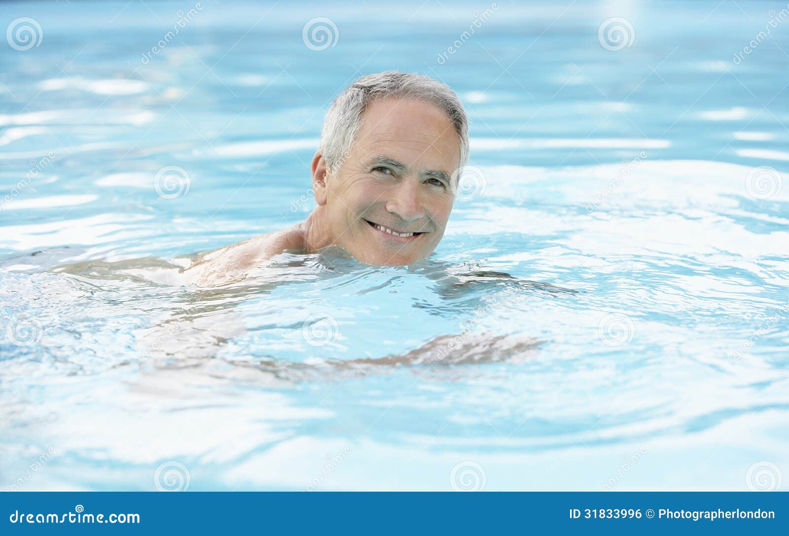 Happy Man Swimming in Pool stock photo. Image of italy - 31833996