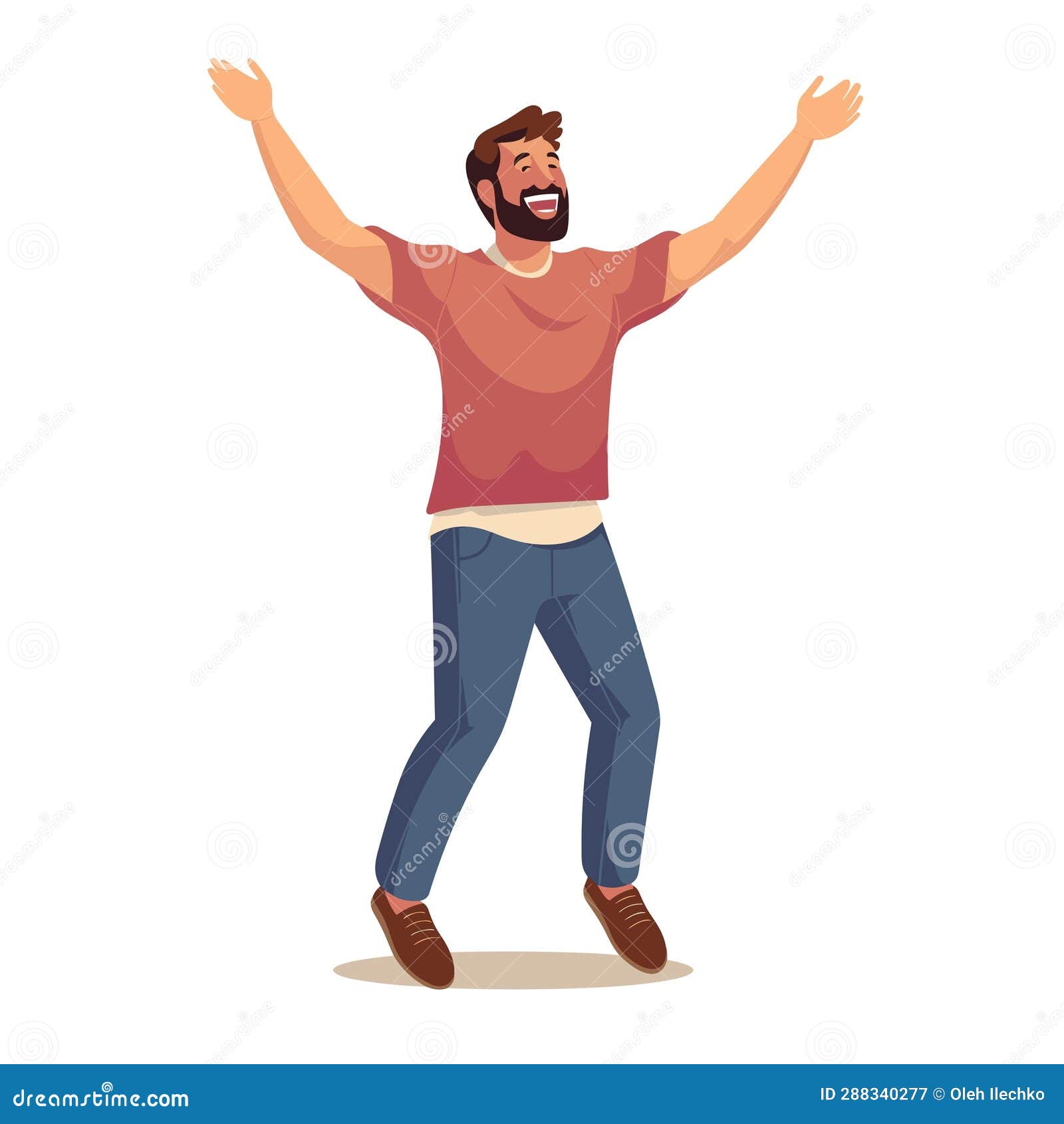 Happy Man Vector Flat Minimalistic Isolated Illustration Stock Vector ...