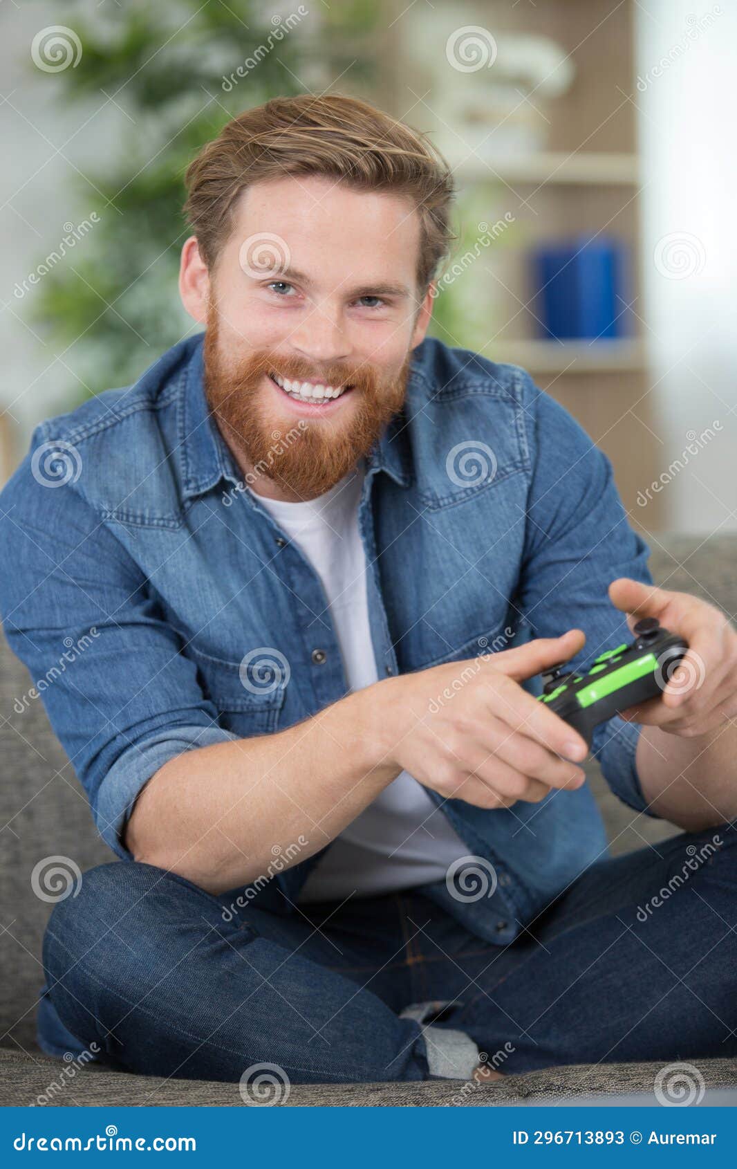 Happy Man with Video Game Controller Stock Image - Image of controller ...