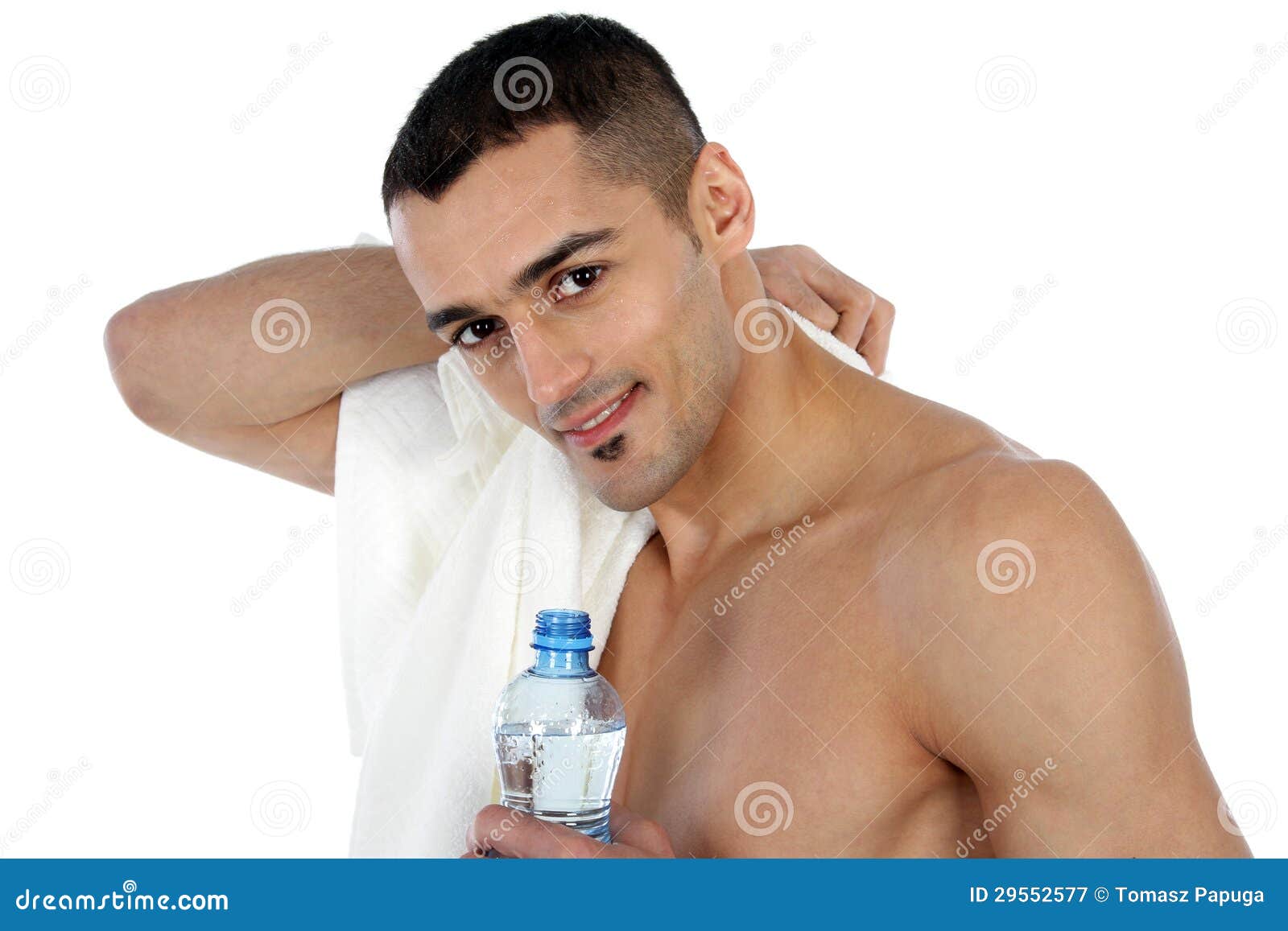 Happy man after workout stock image. Image of enjoyment - 29552577